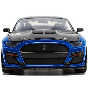 Jada Toys Bigtime Muscle 1:24 2020 Ford Mustang Shelby GT500 Die-cast Car Black Gold, Toys for Kids and Adults