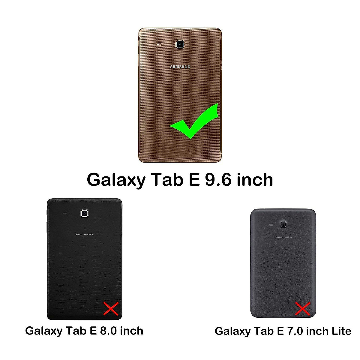 KIQ Armor Series for Samsung Galaxy Tab E 9.6 Case Thick Protective Kickstand Case for Samsung Galaxy Tab E Case SM-T560 2015 (SM-T560/T561/T565/T567) - Black