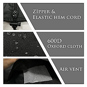 boyspringg Patio Umbrella Cover - 600D Waterproof , Outdoor Umbrella Cover for Offset Cantilever Umbrella , Fits Patio Umbrella 9-13 Ft , Black Umbrella Cover.