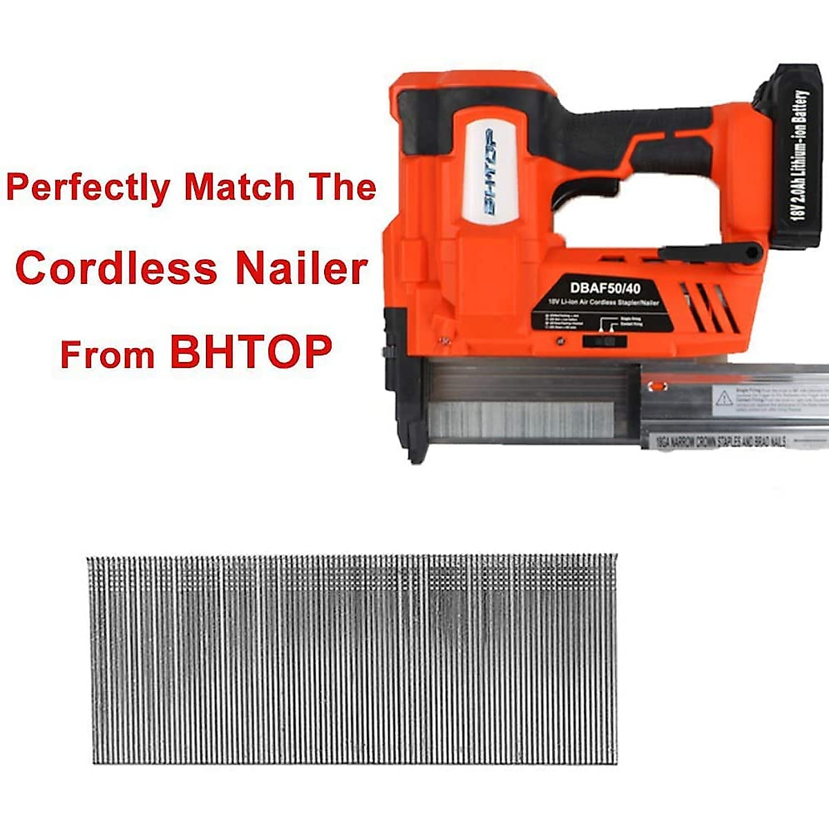 BHTOP F50 2" 18 Guage Galvanized brad Nails (1000-Pack)