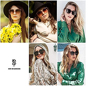 SOJOS Sunglasses for Women Men Vintage Style Shades SJ2157,Black/Pink