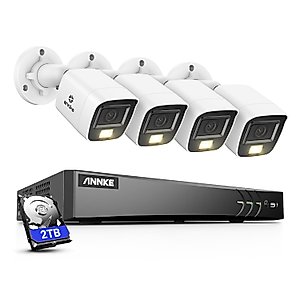 ANNKE 16CH Surveillance Camera System 16 Channel H.265+ 5-in-1 HD DVR Video Recorder, (8) 1080P Outdoor Weatherproof CCTV Security Cams, 2TB Surveillance Hard Drive, Easy Remote Access Indoor Outdoor