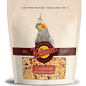 Volkman Seed Avian Science Super Cockatiel with Sunflower Bird Food 4lb