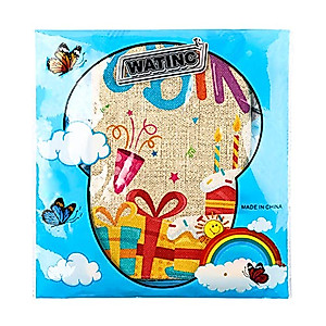 WATINC Happy Birthday Garden Flag Burlap Yard Signs Vertical Double Sided Readable Birthday Cake Banner House Flags Poster Party Decorations Supplies for Indoor Outdoor Lawn 12.4 x 18.2 Inch