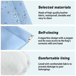 6Pcs Small Makeup Bag for Purse Pouchic Lambskin Pocket Cosmetic Bag Squeeze Top Waterproof Travel Makeup Bag No Zipper Portable Mini Makeup Pouch Self-Closing Colorful Pouch for Women Girls