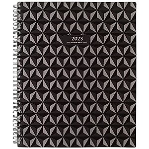 AT-A-GLANCE Elevation 2023 RY Block Format Weekly Monthly Planner, Black, Large, 8 1/2" x 11"
