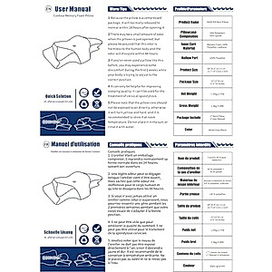 Cervical Pillow for Neck Pain Relief, 2-Way Adjustable Orthopedic Pillow with Cooling Case, Hollow Design Contour Memory Foam Neck Support Pillow for Side, Back and Stomach Sleepers - White