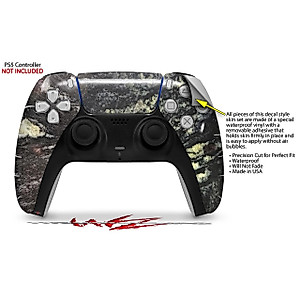 WraptorSkinz Skin Wrap compatible with Sony PS5 DualSense Controller Marble Granite 03 Black (CONTROLLER NOT INCLUDED)