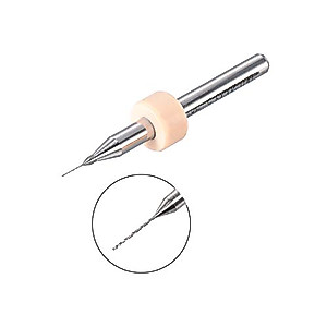 uxcell PCB Drill Bits 0.2mm Tungsten Carbide Rotary Tool Jewelry CNC Engraving Print Circuit Board Micro Drill Bits 1/8 Inch Shank 2 Set (20 Pcs)