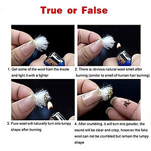 Australian Sheepskin Insoles,Thick and Warm Wool Insole,Women Men Replacement Insole (8 M US Women)