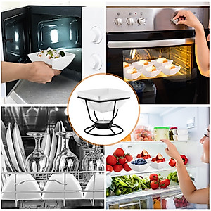 Fabbay 8 Set Ceramic Butter Warmers for Seafood with 32 Tealight Candles 4oz Butter Warmer Pot Ceramic Bowl for Chocolate Butter Cheese Fondue Food Crab Lobster, Dishwasher Microwave Oven Safe