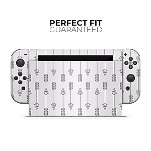 Design Skinz - Compatible with Nintendo Switch OLED Console Bundle Skin Decal Protective Scratch-Resistant Removable Vinyl Wrap Cover Vertical Acsending Arrows, + Dock Joy‑Con