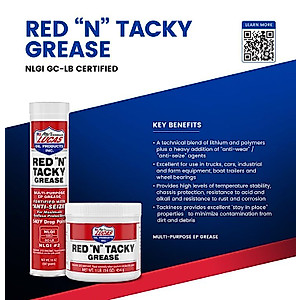 Lucas Oil 10005 Red 'N' Tacky Grease - 14 Ounce