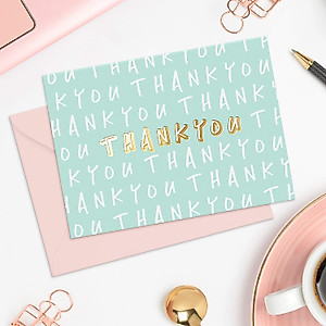 Sweetzer & Orange Blank Thank You Cards with Envelopes and Card Box. 24 Thank You Notes and 3 Variety Color Thank You Cards for Teachers with Envelopes. Notecards for Baby Shower Thanks, Wedding or Business.