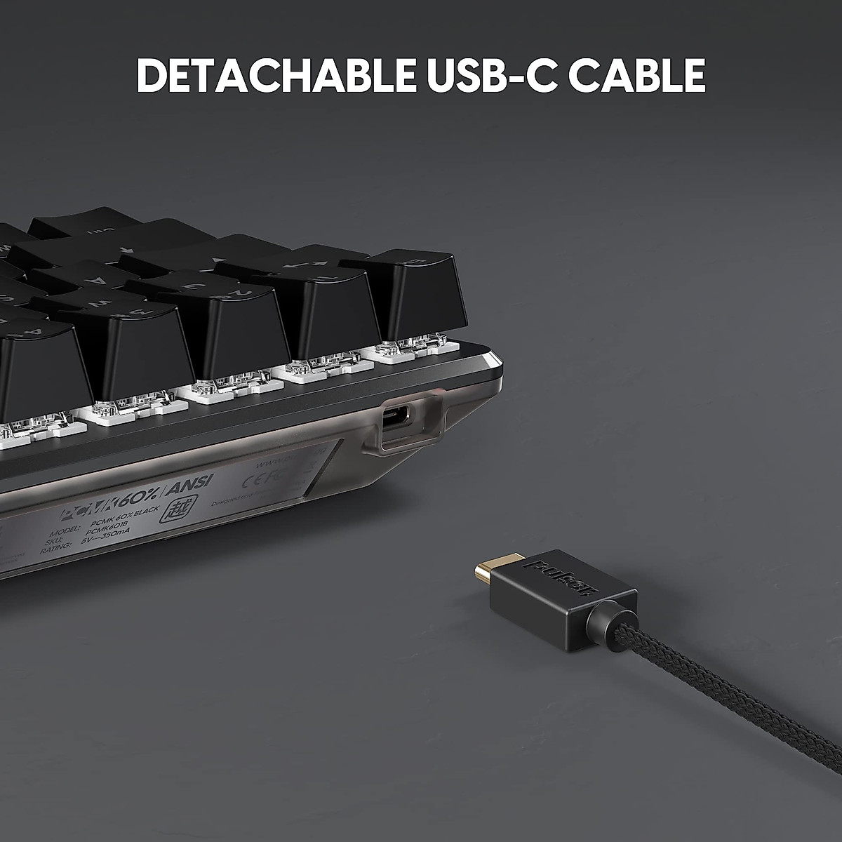 Pulsar Gaming Gears - PCMK Gaming Mechanical Keyboard ANSI Hot Swappable 60% (Barebone, Black)