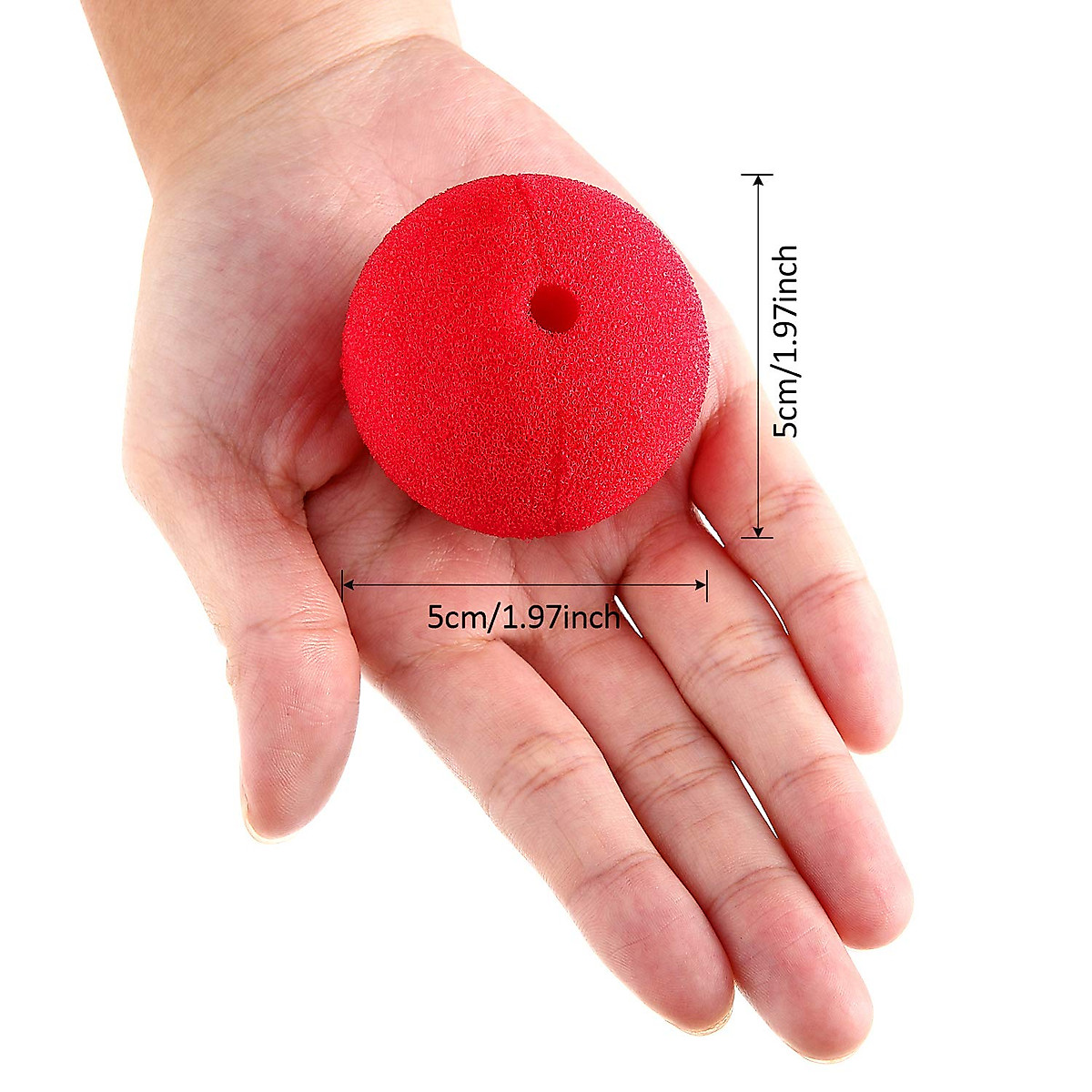 Boao 60 Pieces Red Clown Noses Cosplay Noses Foam Circus Noses for Halloween Christmas Carnival Costume Party Dress Up