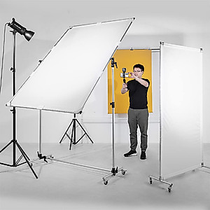 AMBITFUL Scrim Photography Studio Solutions Diffusion 145cm x 200cm / 57in x 78.7in Sun Scrim - Collapsible Frame Diffusion Reflector Kit (1PCS) (Translucent/White)