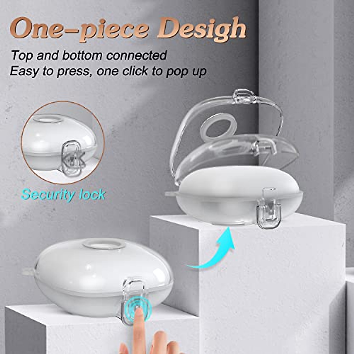 QIUDAOY [Clear Case with Lock] Beats Fit Pro Case Cover with Keychain/Lanyard Accessories, Hard Protector Clear Case for Beats Fit Pro, Beats Pro Fit Earbuds PC+Silicone Skin Full Protective Shell