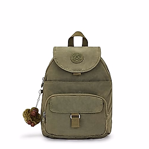 Kipling Women's Queenie Backpack, Adjustable Backpack Straps, Monkey Keychain, Key Clasp, Top Carry Handle