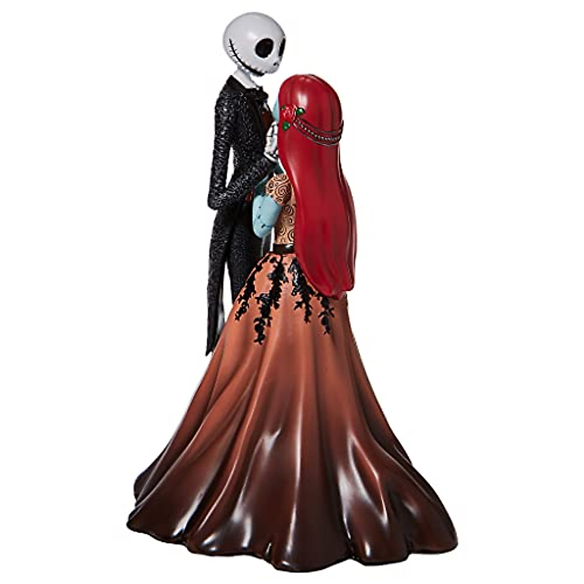 Enesco Disney Showcase Couture de Force The Nightmare Before Christmas Jack and Sally Embracing Figurine, 9.5 Inch, Multicolor