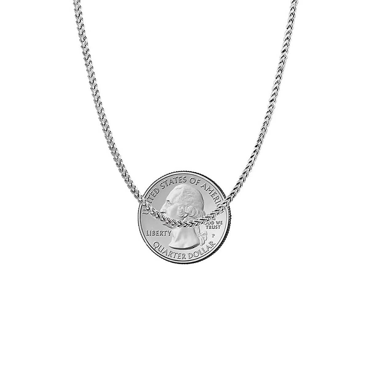 Savlano 925 Sterling Silver Rhodium Plated Solid 2MM Franco Square Box Chain Necklace for Women & Men-Made In Italy Comes with a Gift Box (24)