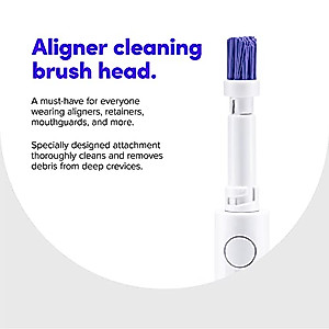 SmileDirectClub Electric Toothbrush Club Edition with Aligner Brush Head and 3-in-1 Travel Case, Mirror Mount, and Stand, Blurple