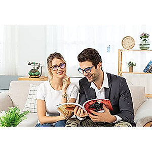 K KENZHOU 5-Pack Reading Glasses Blue Light Blocking, UV400 Ultra Lightweight Spring Hinge Eyeglasses, Computer/TV/Phone Readers, Anti Eyestrain, UV Glare, Blurry Vision, for Men & Women(150)