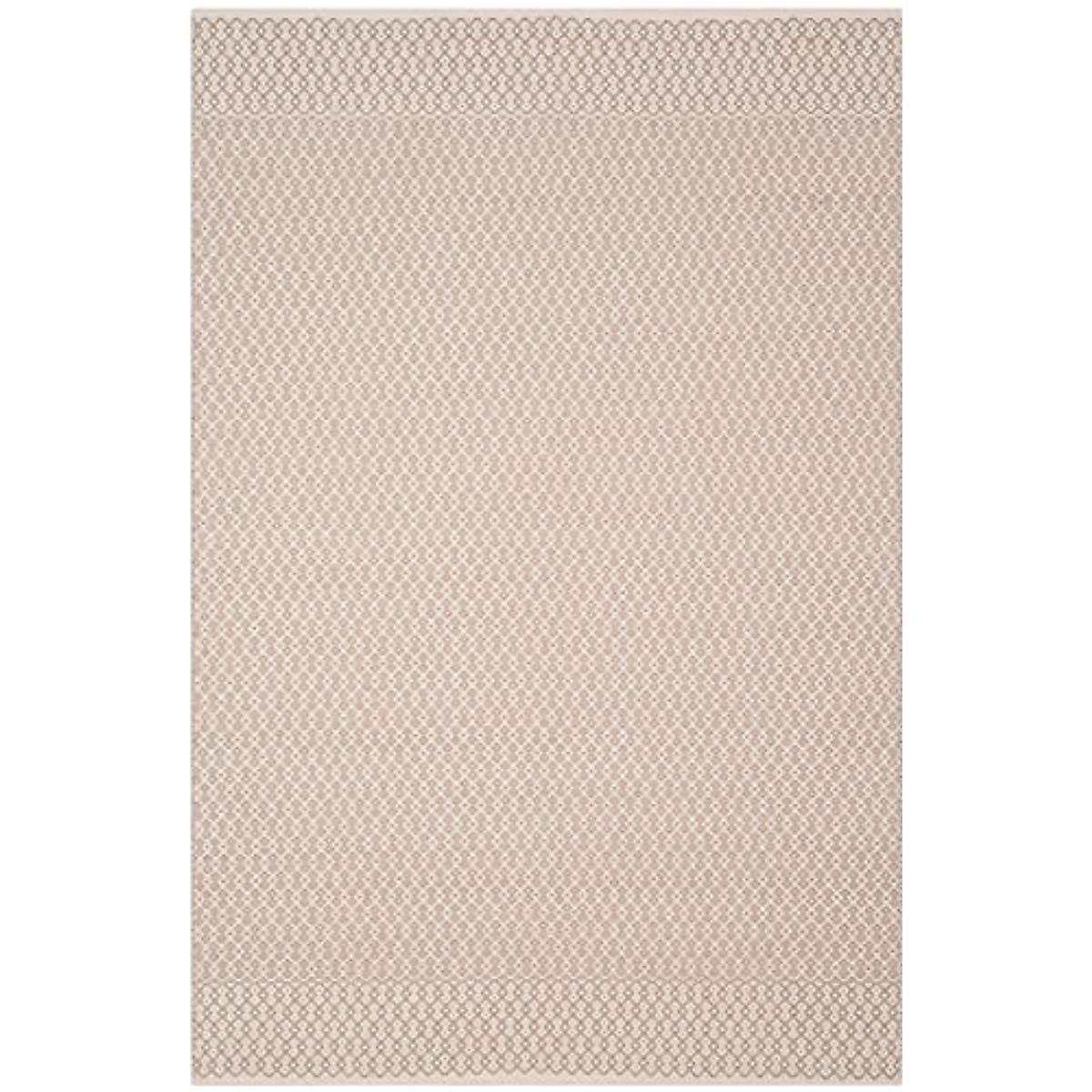 SAFAVIEH Montauk Collection Area Rug - 6' x 9', Ivory & Grey, Handmade Flat Weave Boho Farmhouse Cotton, Ideal for High Traffic Areas in Living Room, Bedroom (MTK339A)