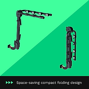 KAC Ride S4 Hitch Mounted 4-Bike Suspension Rack, Quick Release Handle, Double Folding, Smart Tilting Design, RV Use Prohibited, 2" Hitch