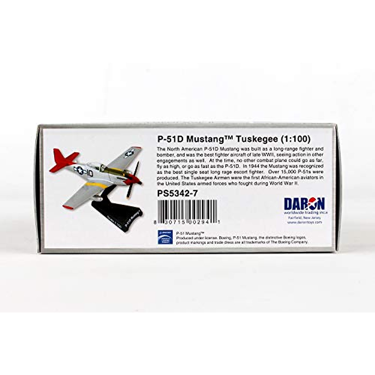 Daron Worldwide Trading P-51 Mustang Tuskegee 1:100 Vehicle