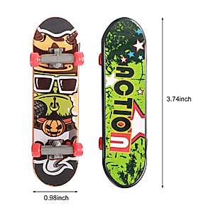 HEHALI 18pcs Finger Skateboards for Kids Mini Fingerboards Finger Toys Hand Skateboard Party Favors, Birthday Creative Gifts (12 Normal + 6 Matte)