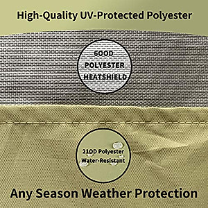 Jorohiker Patio Deck Box Cover,Heavy Duty Storage Bench Cover,Outdoor Waterproof Garden Furniture Covers with UV Protected Heat Shield 600D Polyester, Protects from Rain, Wind, Snow