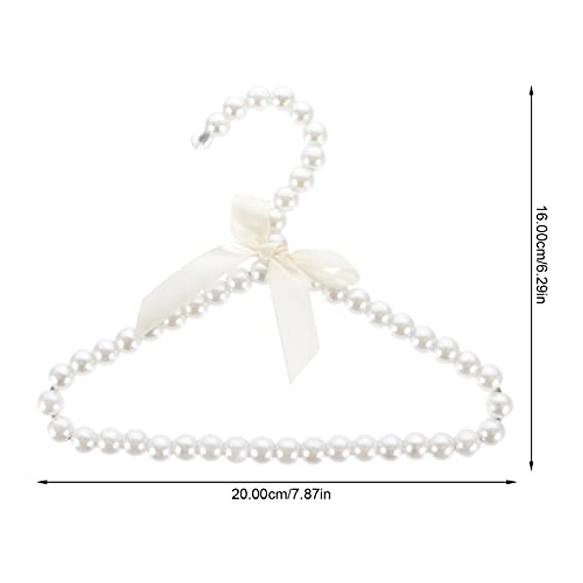Balacoo Baby Clothes Rack Metal Hangers Metal Clothes Hanger Pet Clothes Hangers Pearl Beads Dog Apparel Hangers Anti- Slip Baby Coat Hangers for Dog Cat Baby Toddler Small Coat White s