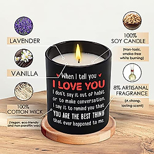 Anniversary Wedding Gifts for Men, Women, Boyfriend, Girlfriend, Husband, Wife, Valentine's Day, Birthday, Christmas Couple Gifts for Him, Her, Candle Gift, Vanilla, Lavender Scented Candle 10oz