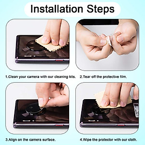 (2 Pack) Orzero Camera Lens Protector Compatible for iPhone 13/ iPhone 13 Mini, Protector de Cámera Premium Metal Glass Strong Adhesion HD Anti-Scratch Full Coverage [No Affect on Night Shots] - Black