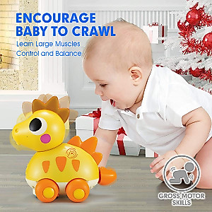 HOLA Baby Toys 6 to 12 Months Infant Toys 6-12 Months Crawling Toys, Touch & Go Music Light 6 Month Old Baby Toys 12-18 Months, Baby Boy Toys for 1 Year Old Boy Gifts Girl Toy
