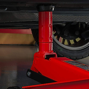 BIG RED T83006 Torin Hydraulic Trolley Service/Floor Jack with Extra Saddle (Fits: SUVs and Extended Height Trucks): 3 Ton (6,000 lb) Capacity, Red