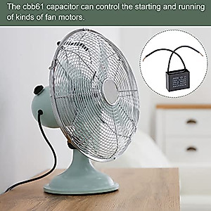 YOKIVE 5Pcs Ceiling Fan Capacitor CBB61, Metallized Polypropylene Film Capacitor Great for Fans Pumps Motors Running (1.8uF 450V AC 2 Wires 50/60Hz)