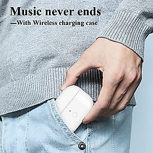 Charging Case Replacement Compatible for AirPod Pro, Wireless Charger Case with Bluetooth Pairing Sync Button, No Earbuds, White