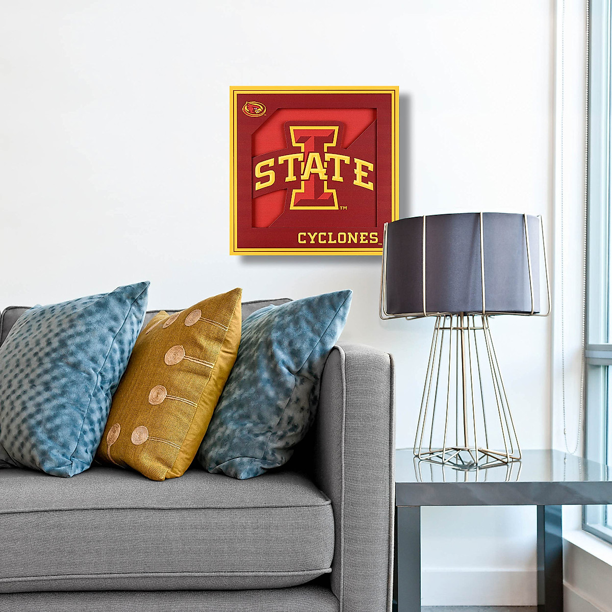 YouTheFan NCAA Iowa State Cyclones 3D Logo Series Wall Art - 12x12