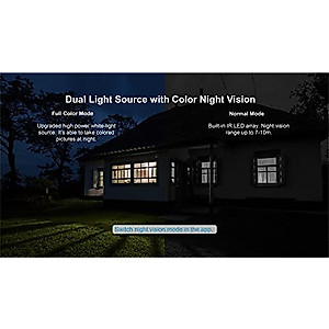 Aprilmin Security Cameras Indoor/Outdoor Spotlight & Siren 1080P Battery Powered WiFi Cameras, AI Motion Detection,PIR Sensing,Color Night Vision, 2-Way Talk, IP65, SD/Cloud,Vicohome App