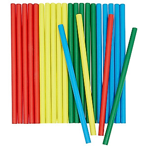 Rhythm Lummi Sticks For Kids, Toddler Music Toys in 4 Colors (10 In, 24 Pieces)