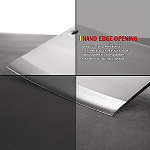 KOFERY 8-Inch Blade Handmade Forged Kitchen Stainless Steel Cleaver Chopper Butcher Knife Heavy-duty Cleaver with Full Tang Wooden Handle Chicken Bone Terminator L204