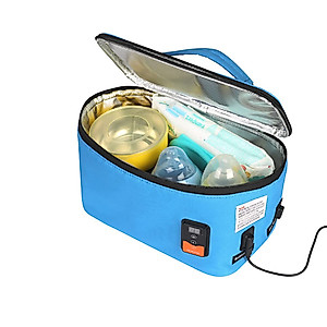 Car Baby Bottle Warmer Zcargel Portable Bottle Warmer Baby Bottle Warm Bag 6.8L High Capacity Car Bottle Warmer USB Charging Intelligent Adjustable Temperature Bottle Warmer for Baby Bottle Lunch