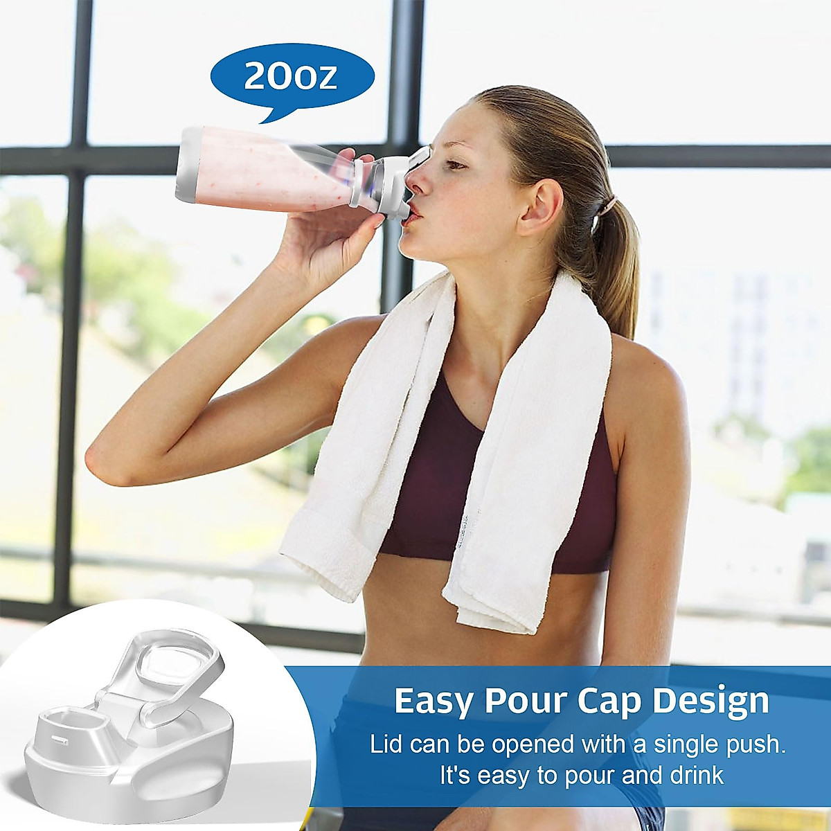 Portable Blender for Shakes and Smoothies, 300W Powerful Blender Smoothie Maker, 3X More Power than Mini Travel Blender, Strong Enough to Crush Ice, Fruits|OUSMIN Blender BravoS(4th Gen-Basic Version)