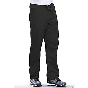 Cherokee Regular Originals Unisex Drawstring Cargo Scrubs Pant, Black, Medium