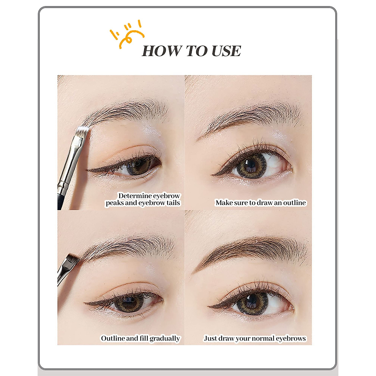 Ultra-Thin Angled Eyebrow Eyeliner Brush Set - 2Pcs Angled Precision Eye Brow Makeup Brush, Fine Point Eyeliner Brush, Cruelty-Free Synthetic Bristles Slanted Pro Eye Makeup Tool Kit, Gift for Women