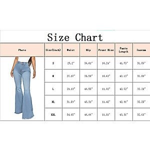 ZERMOM Women's Flare Jeans Mid Rise Bell Bottom Denim Pants