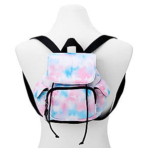 Claire's Mini Backpack Purse - Cute Backpack for Little Girls and Teens Tie Dye Mini Neoprene Backpack - Pink/Blue- Mini Backpack 6.5x3.5x7.5