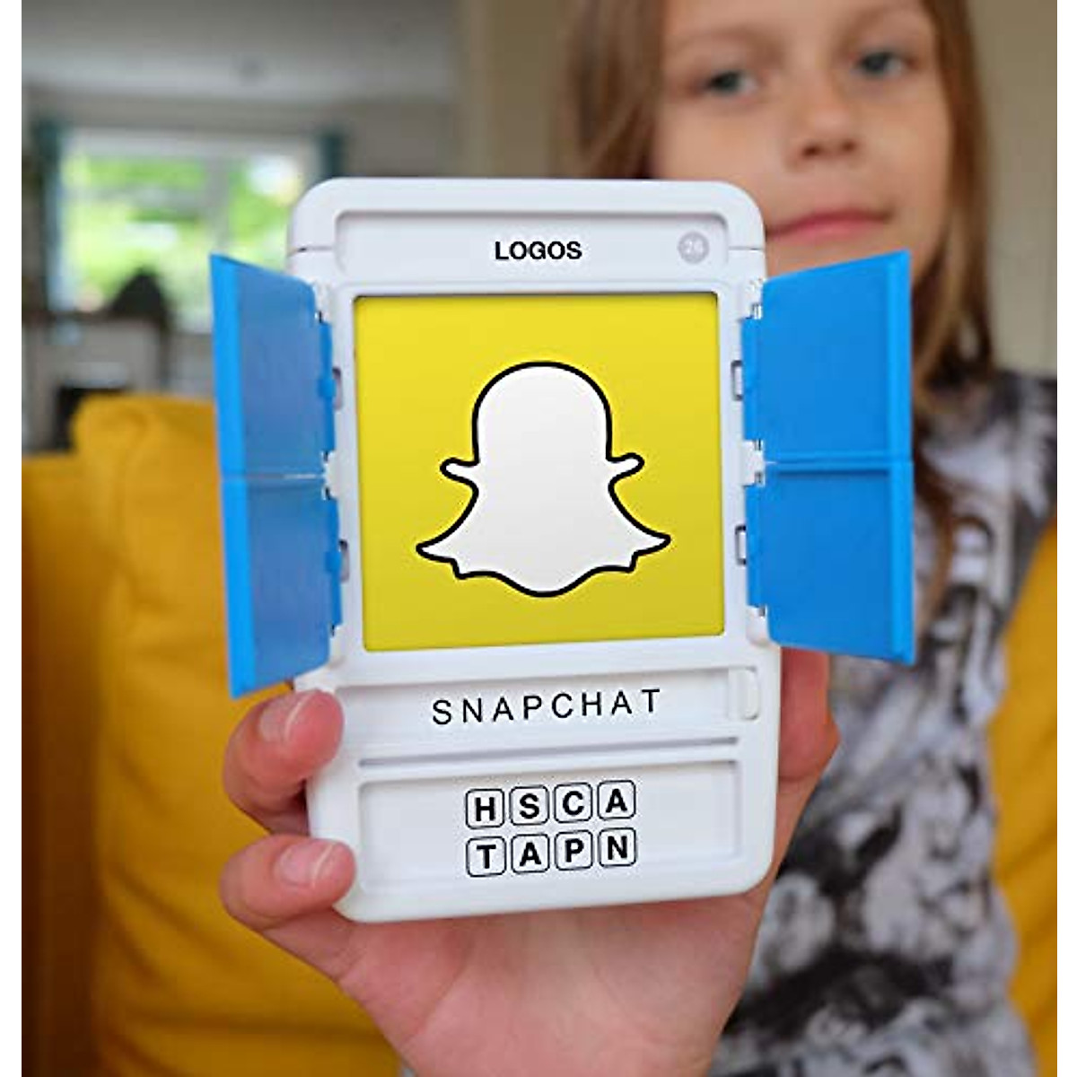 100 PICS Logos Travel Game - Guess 100 Logos | Flash Cards with Slide Reveal Case | Card Game, Gift, Stocking Stuffer | Hours of Fun for Kids and Adults | Ages 6+